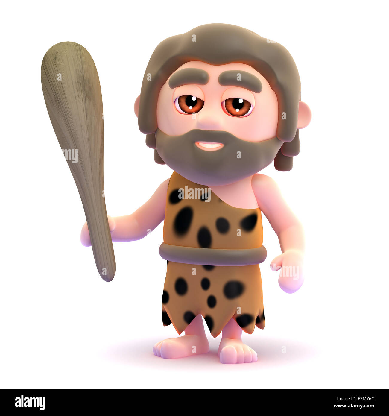 3d Caveman with his brutal club Stock Photo - Alamy