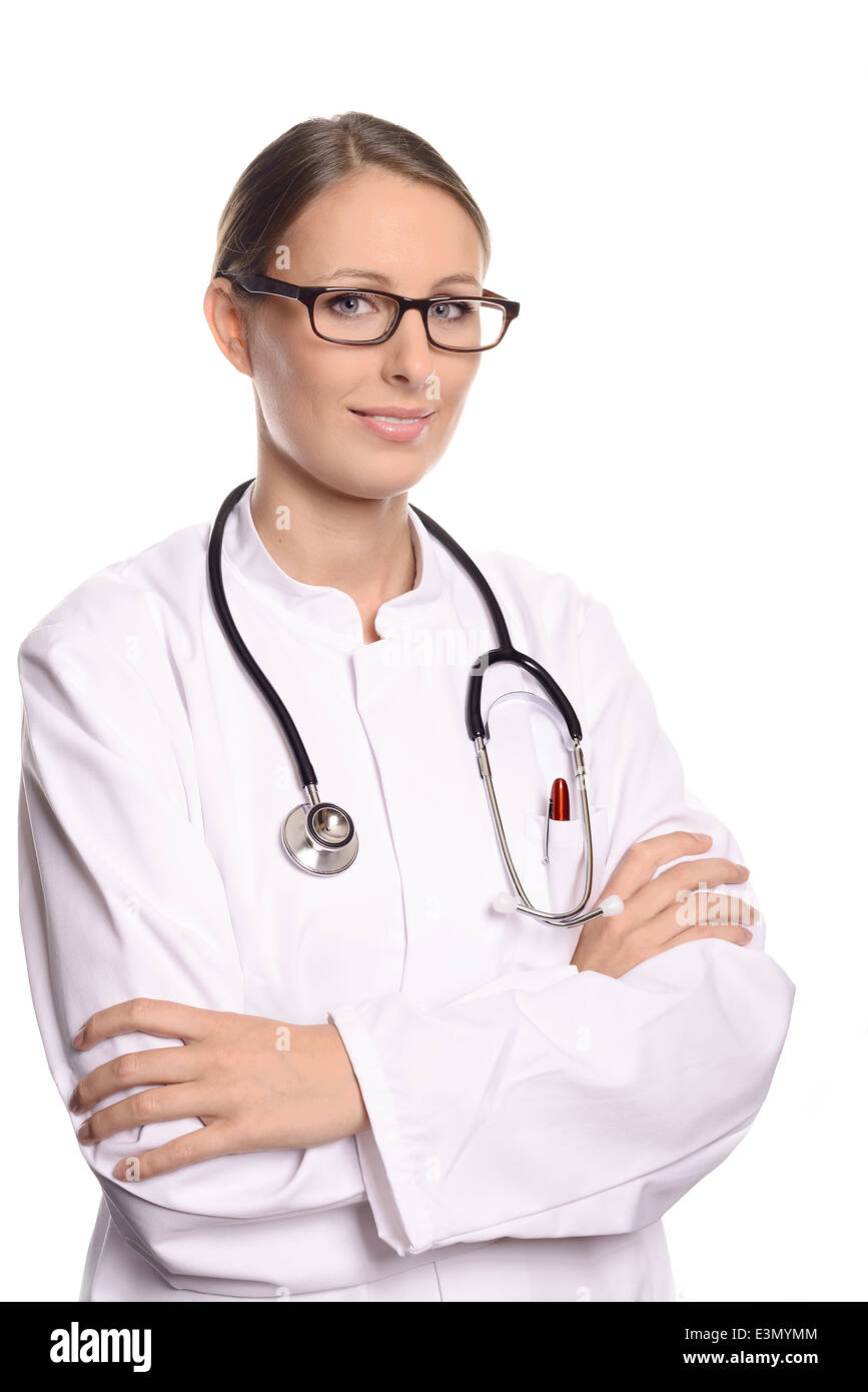 Smiling confident female doctor Stock Photo - Alamy Smiling confident female doctor Stock Photo - Alamy