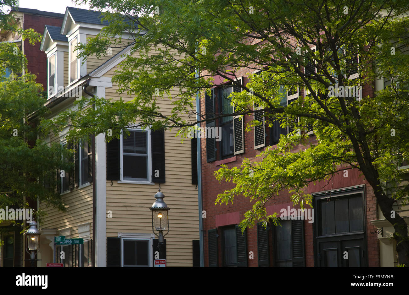 Classic Bostonian houses in the Bunker Hill neighborhood - BOSTON ...