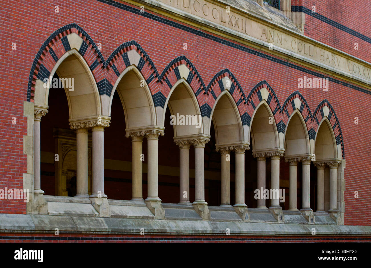 Memorial Hall Harvard University Cambridge arches Stock Photo - Alamy