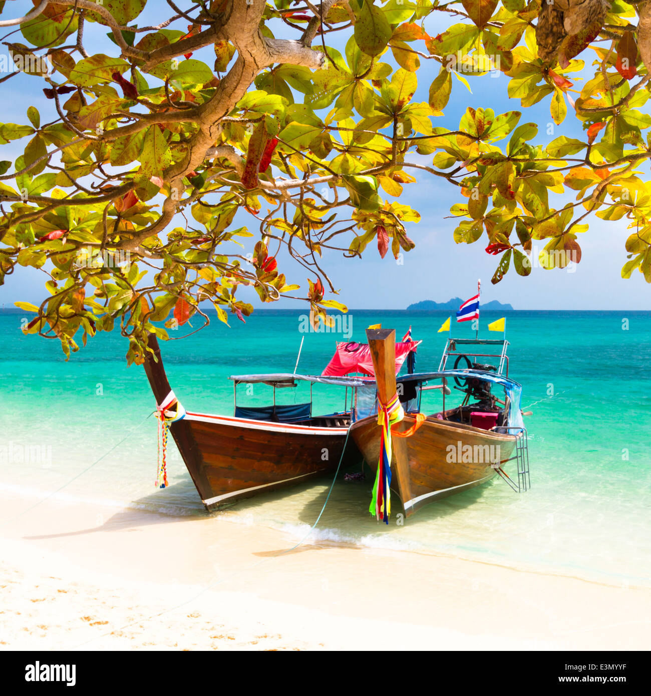 Beautiful tropical beach boat in hi-res stock photography and images ...