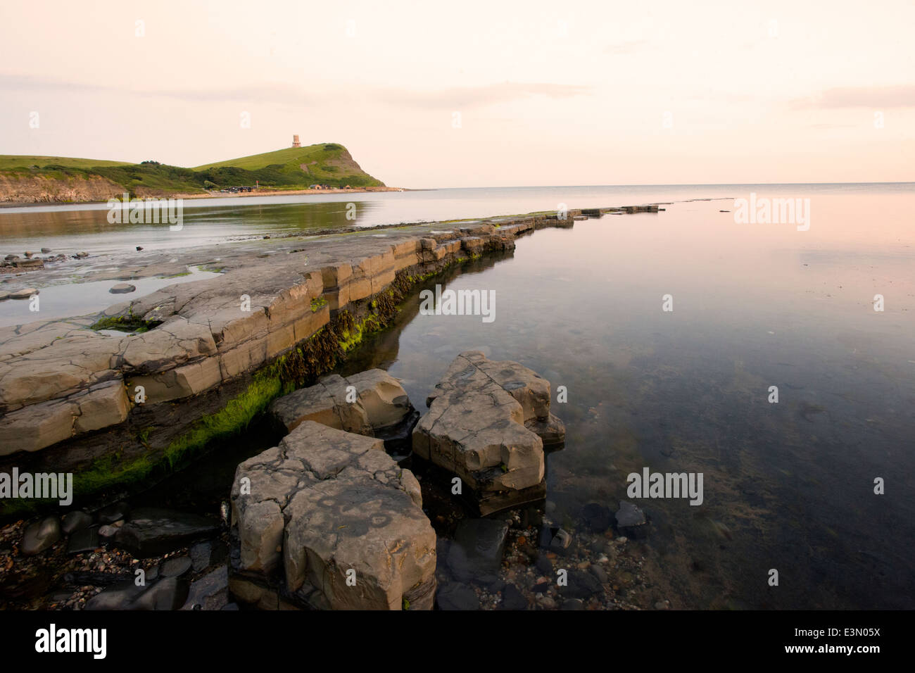 Kimmeridge Bay, Dorset, summer sunset Stock Photo - Alamy