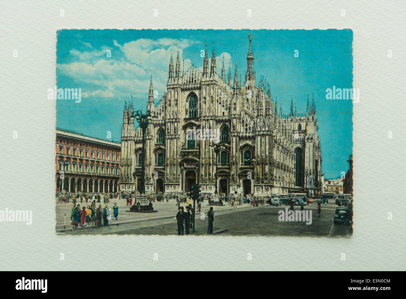 The Cathedral of Milan in an old post card Stock Photo - Alamy