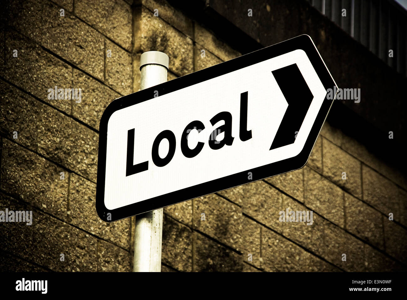 Traffic sign arrow pointing right hi-res stock photography and images ...