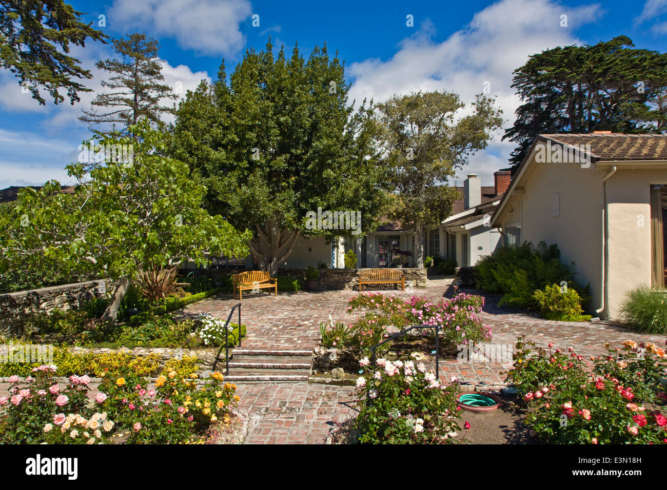 The ROSE GARDEN at LA MIRADA Museum of Art - Monterey, California Stock ...