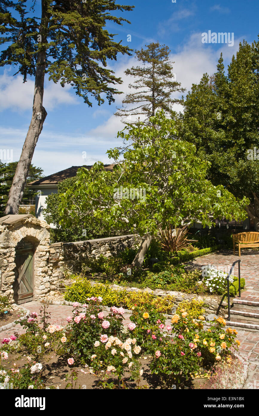 The ROSE GARDEN at LA MIRADA Museum of Art - Monterey, California Stock ...