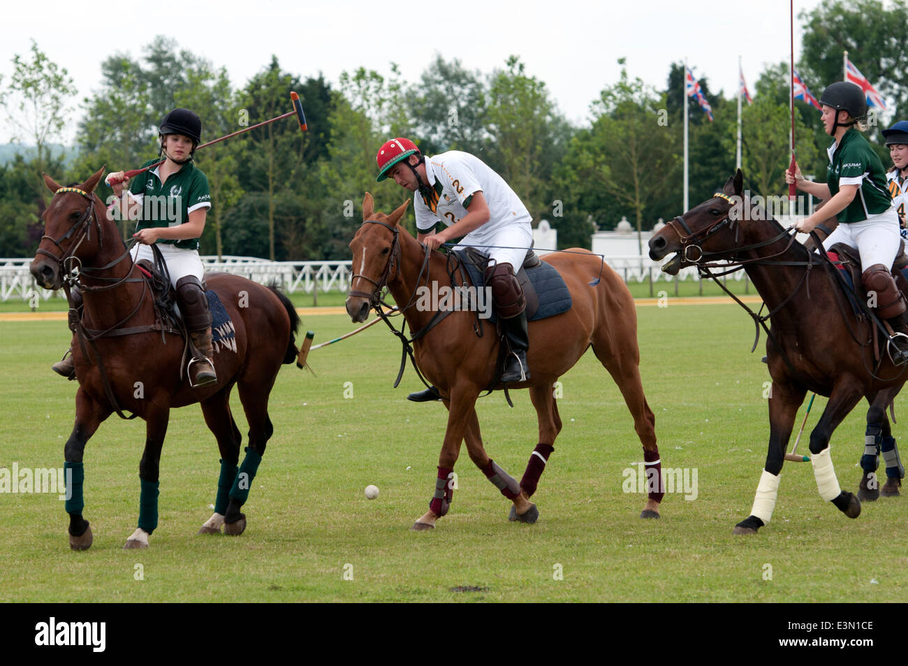 Students playing polo at the National University Championships, Southam ...