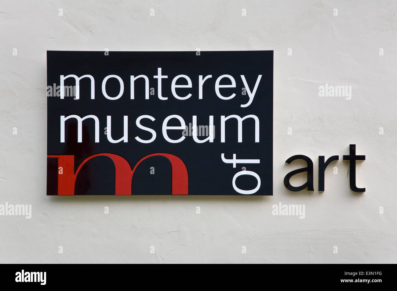 Exterior SIGN of the MONTEREY MUSEUM OF ART - MONTEREY, CALIFORNIA ...