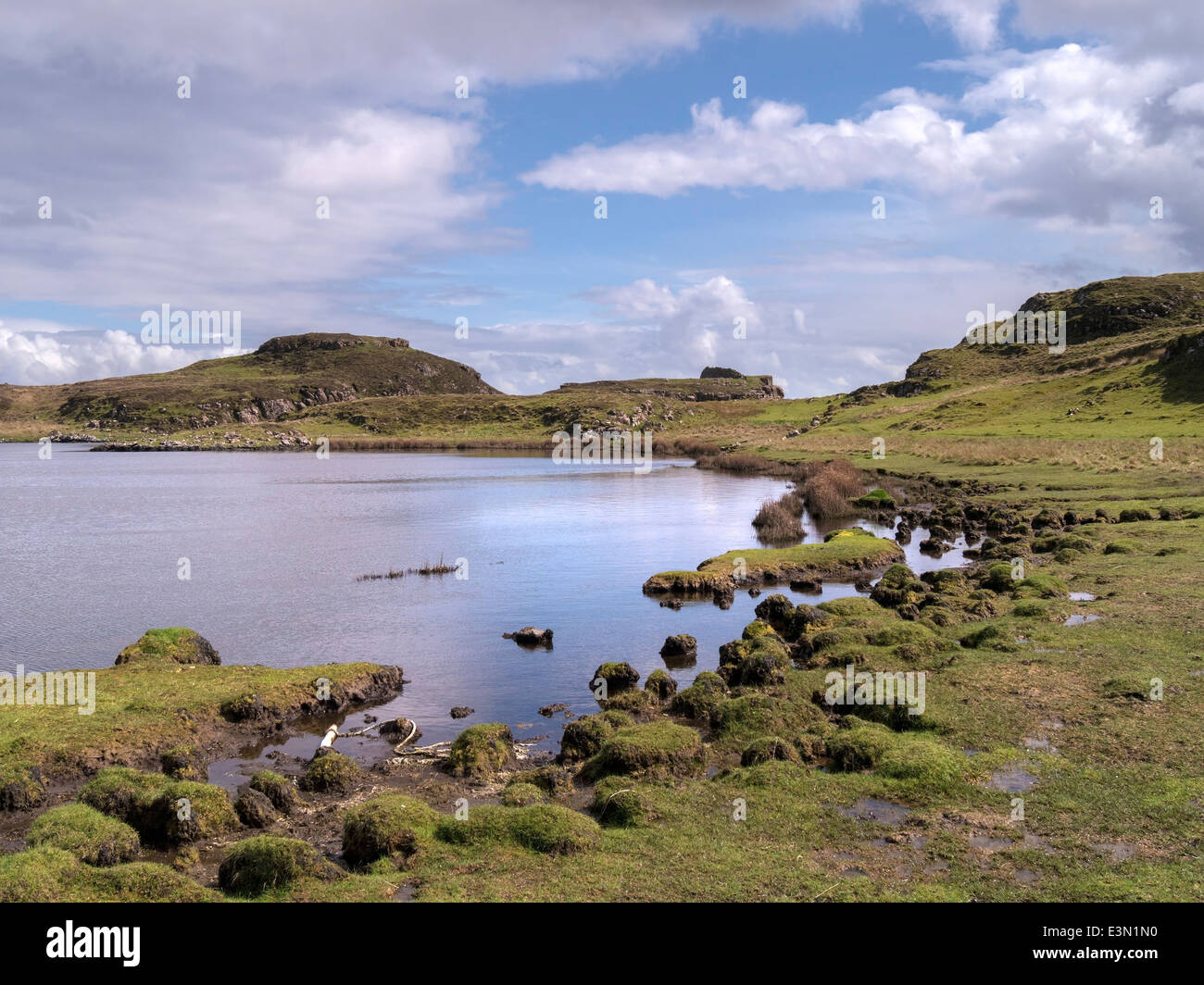 Shores of Loch na h-Airde with promontory hill fort beyond, Rubha an ...