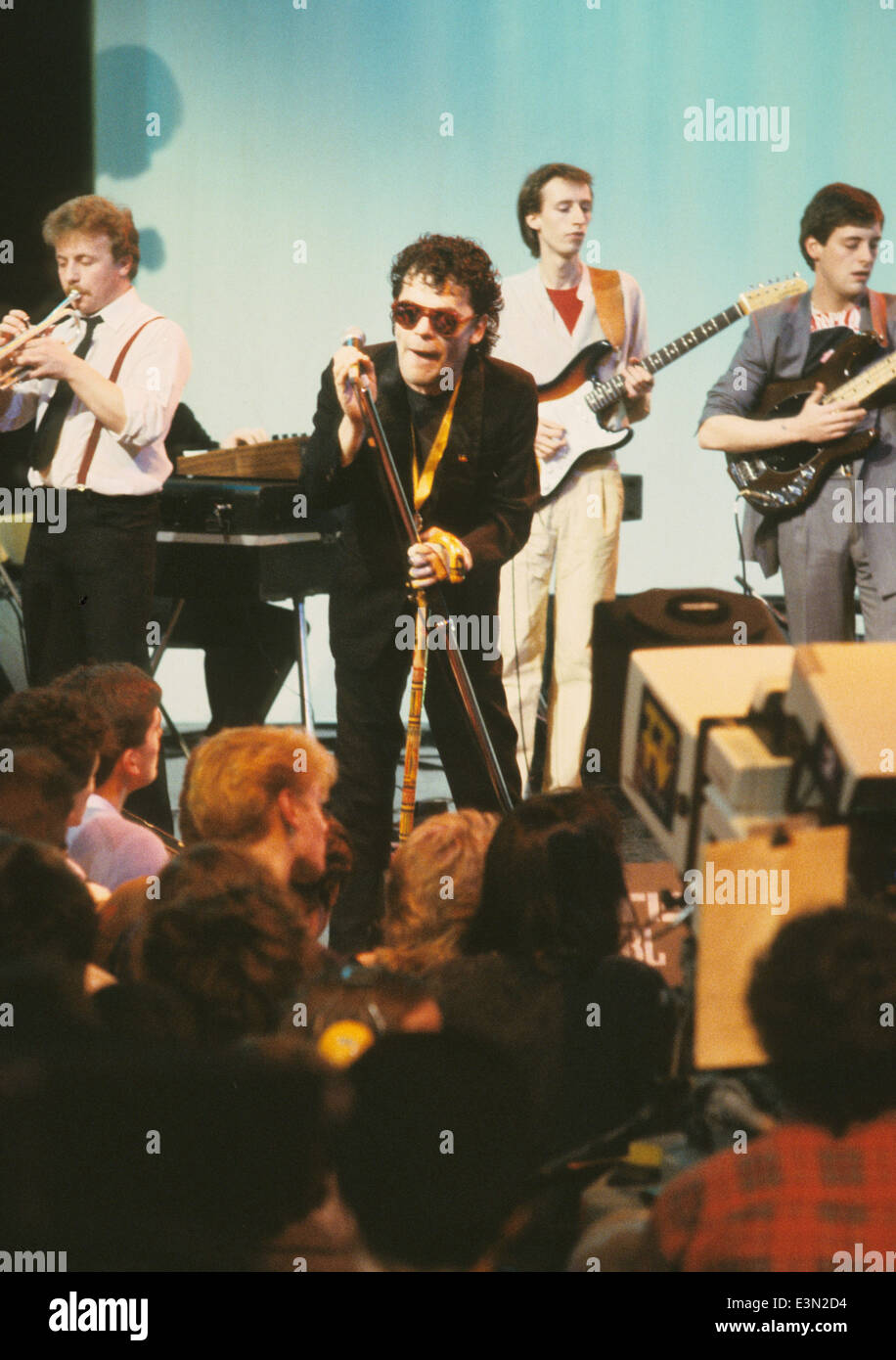IAN DURY AND THE BLOCKHEADS UK rock group in 1983 Stock Photo - Alamy