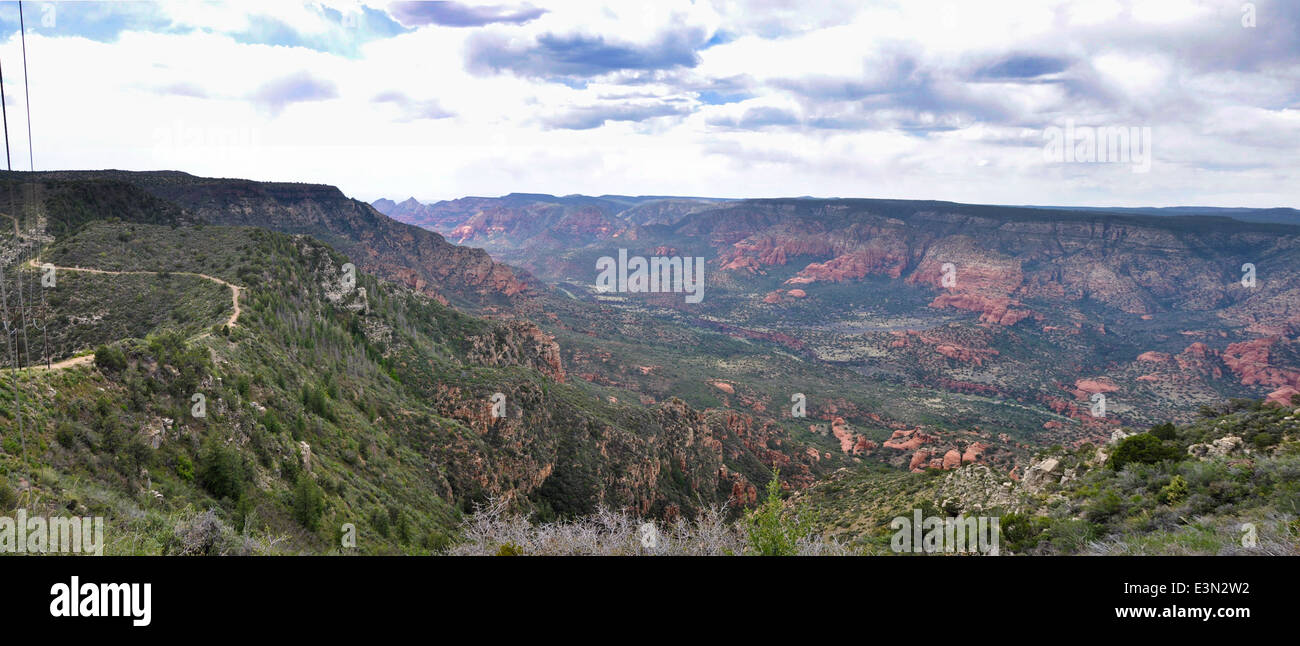 A wide-angle view of the Sycamore Canyon Wilderness, known for its ...