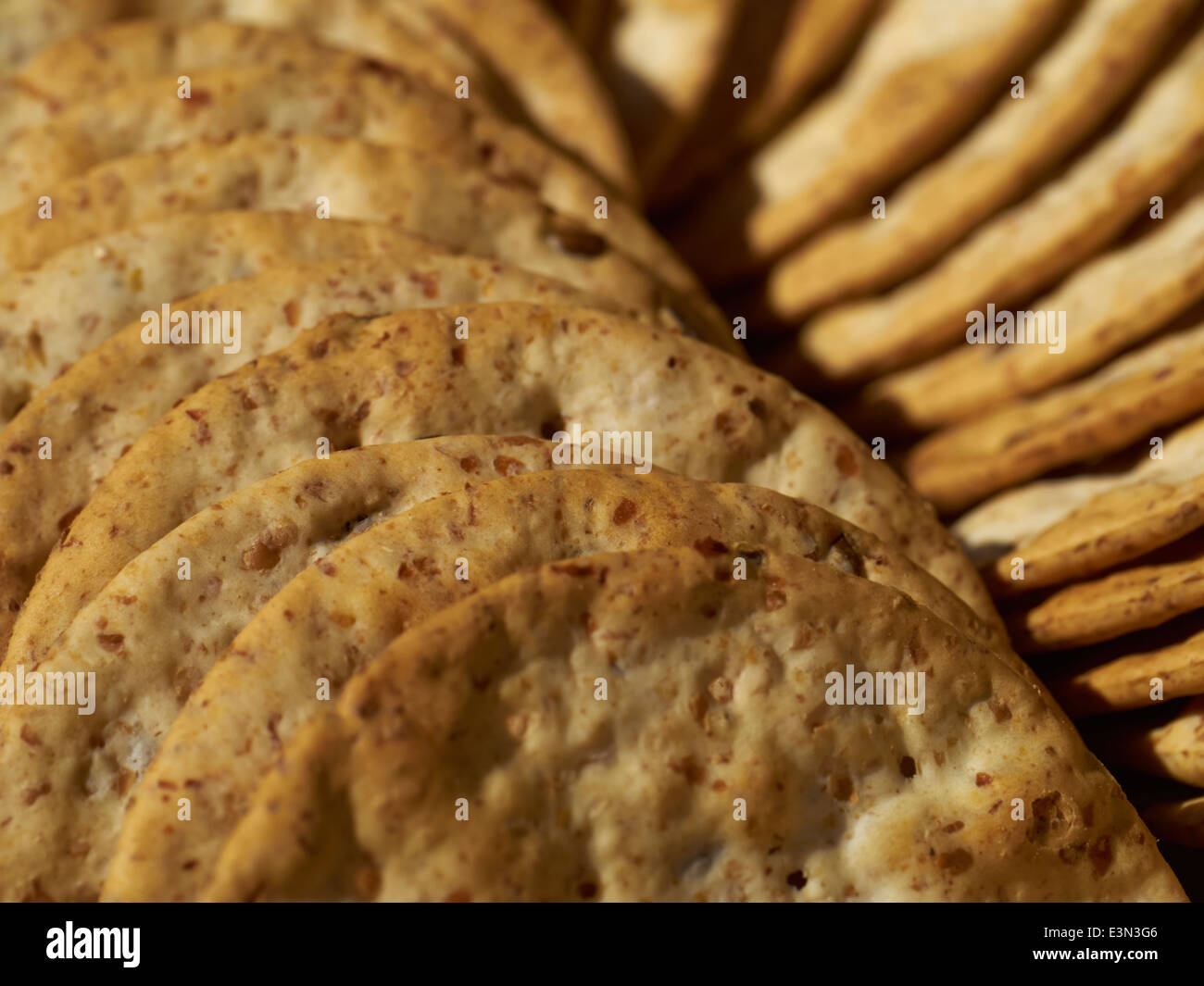 Plate of snack crackers Stock Photo - Alamy
