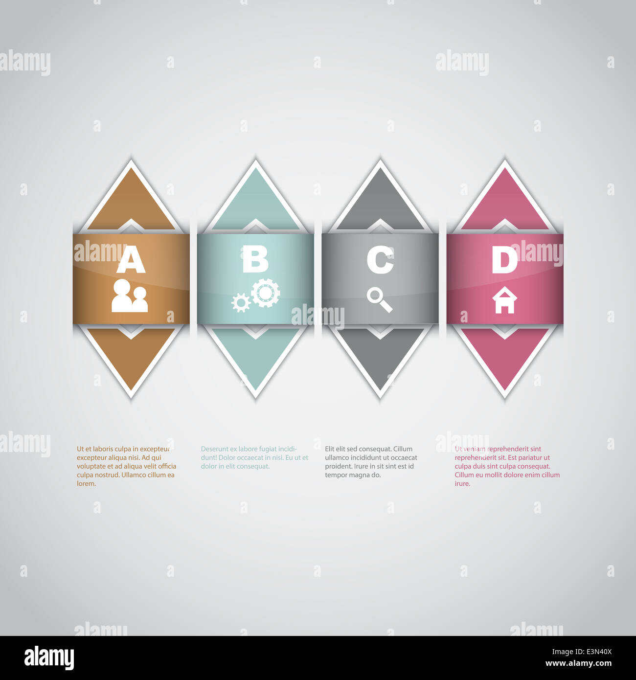 Modern design for infographics options background Stock Photo - Alamy