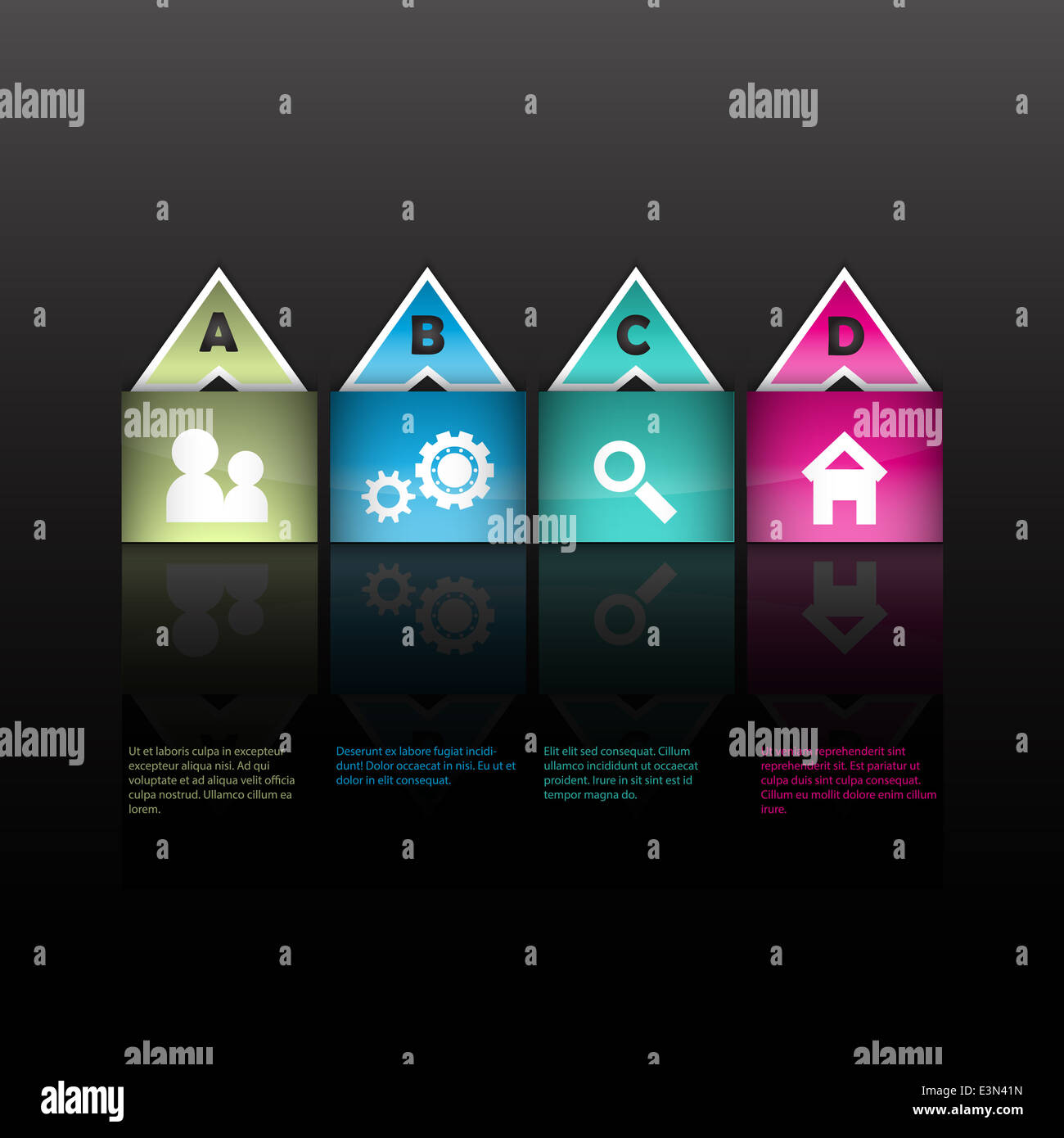 Modern design for infographics options background Stock Photo - Alamy