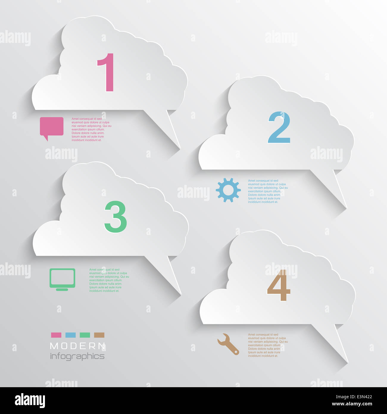 Modern design for infographics options background Stock Photo - Alamy