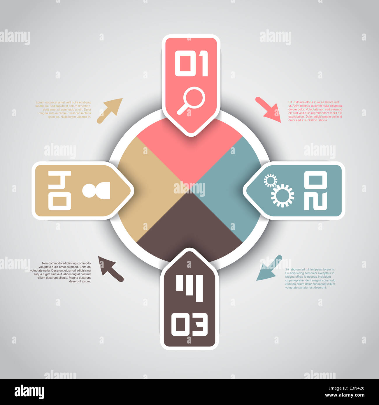 Modern design for infographics options background Stock Photo - Alamy