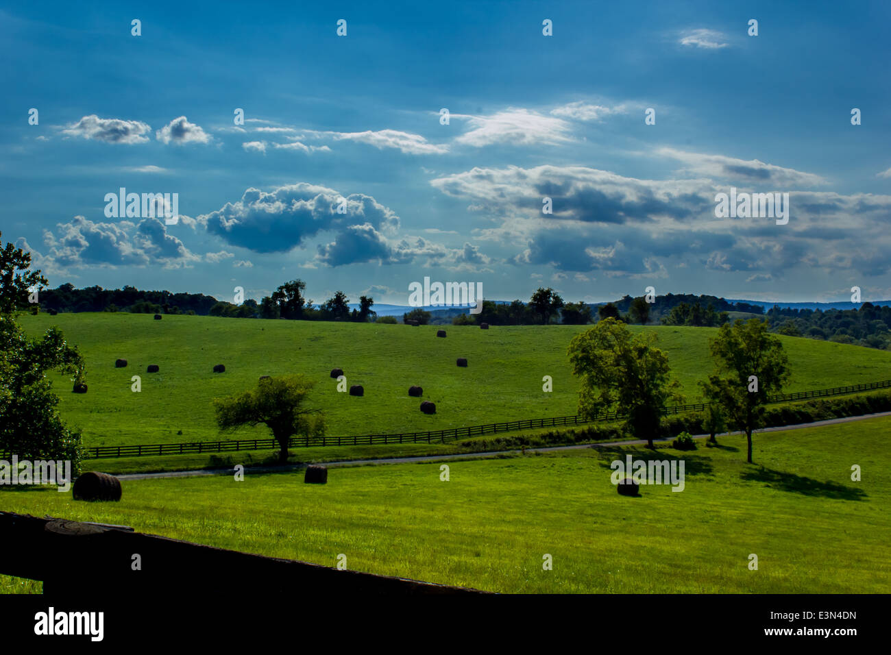 A beautiful pastoral landscape in rural Northern Virginia Stock Photo ...
