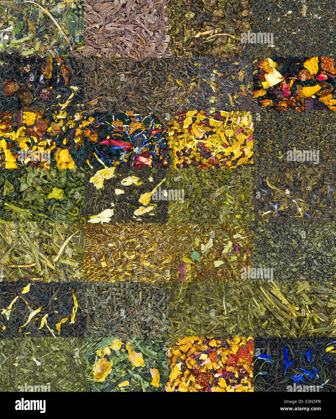 Large Variety Of Dried Tea High Quality Studio Shots Stock Photo - Alamy