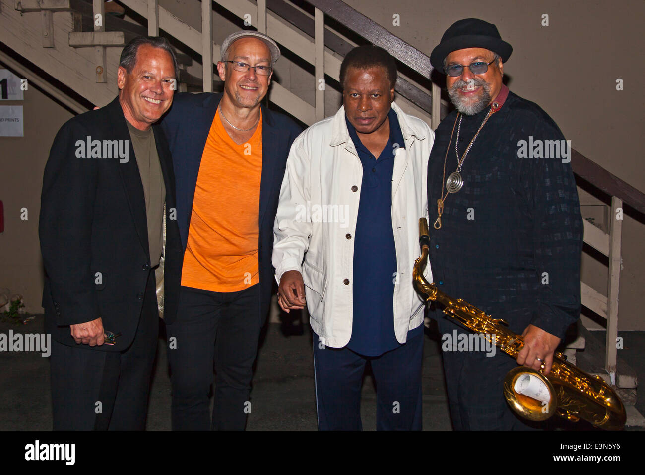JOE LOVANO, DAVE DOUGLAS, WAYNE SHORTER and TIM JACKSON at the Monterey ...