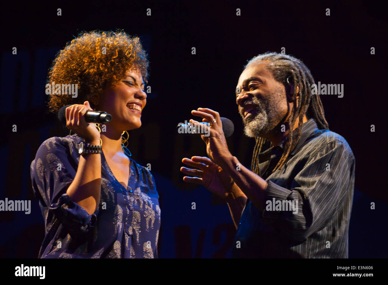 BOBBY MCFARRIN sings with his daughter MADISON MCFARRIN while ...