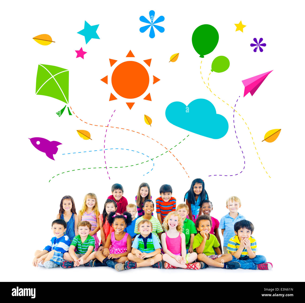 Group of Multiethnic Cheerful Children Childhood Activities Stock Photo ... Group of Multiethnic Cheerful Children Childhood Activities Stock Photo ...