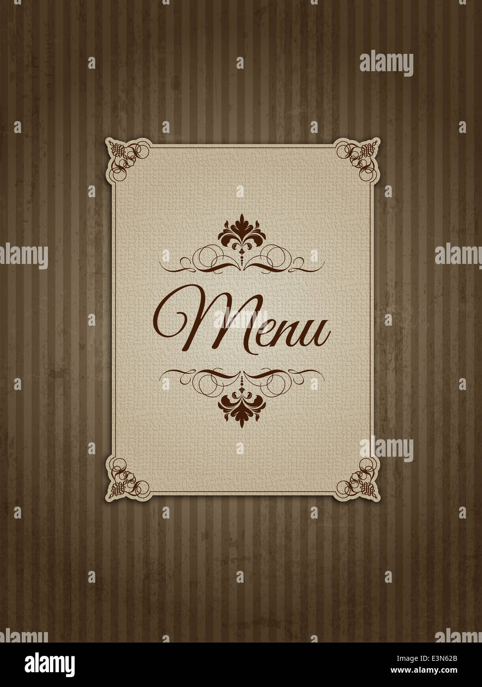 Vintage style menu design with grunge texture Stock Photo - Alamy
