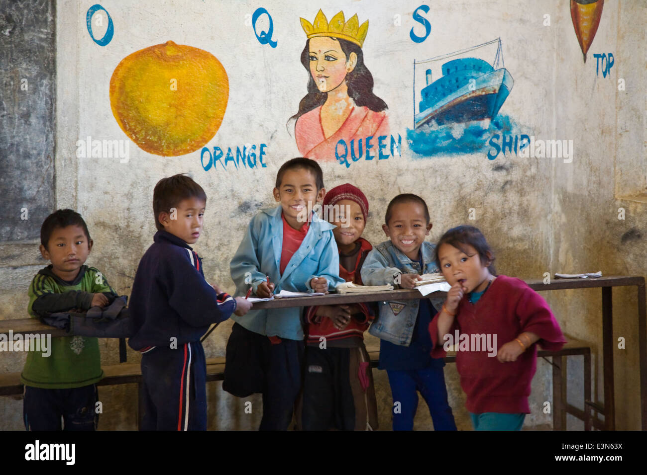 Nepal school uniform hi-res stock photography and images - Alamy