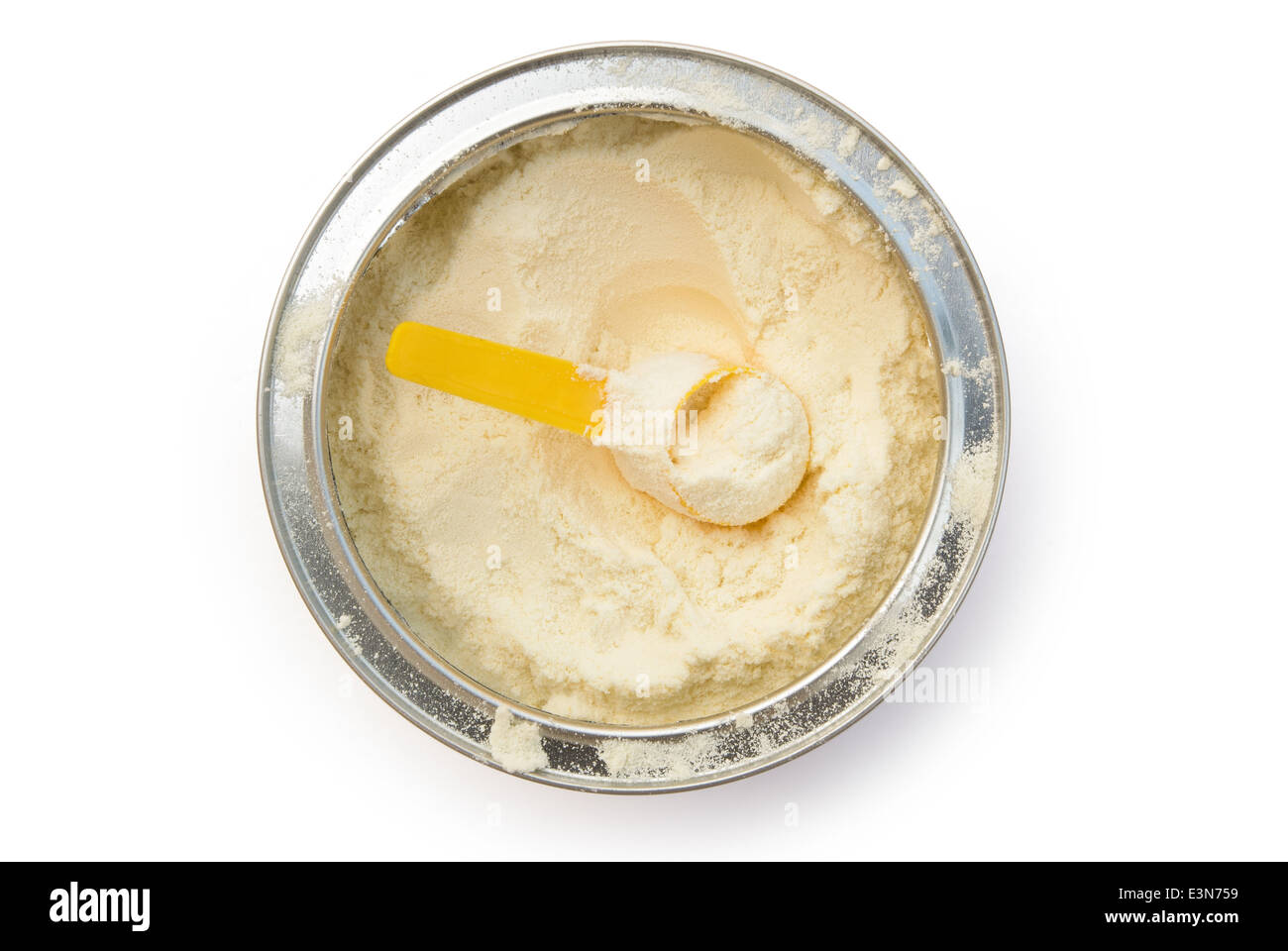 can of powdered milk with clipping path Stock Photo - Alamy