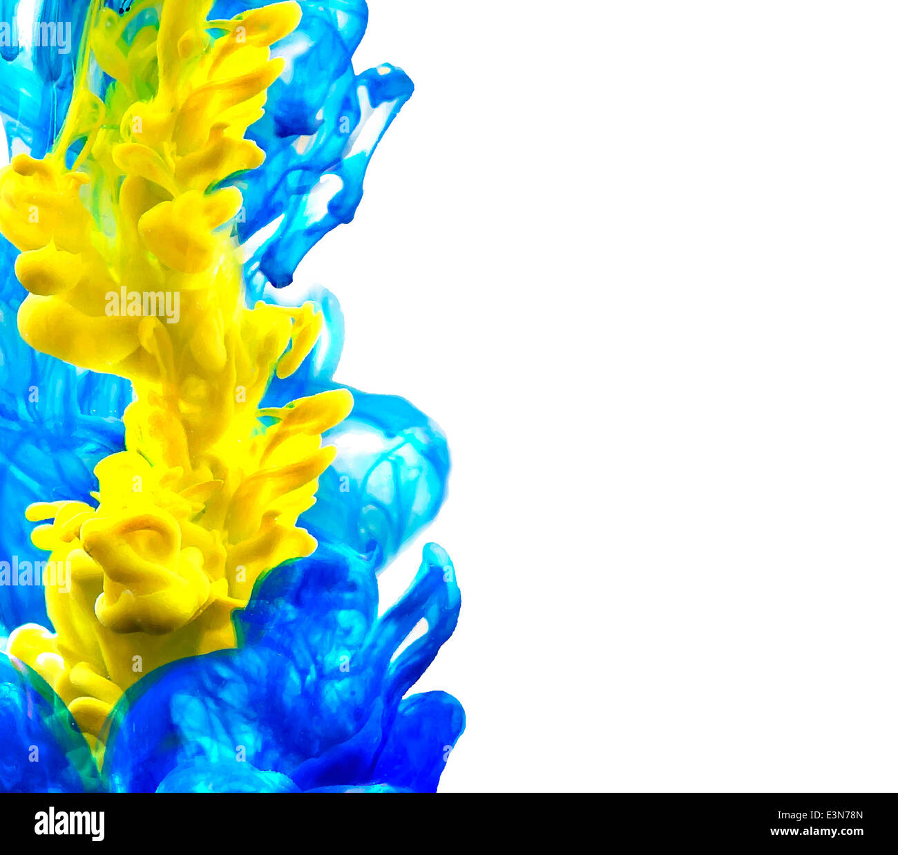 Abstract blue and yellow background. Vector Stock Photo - Alamy
