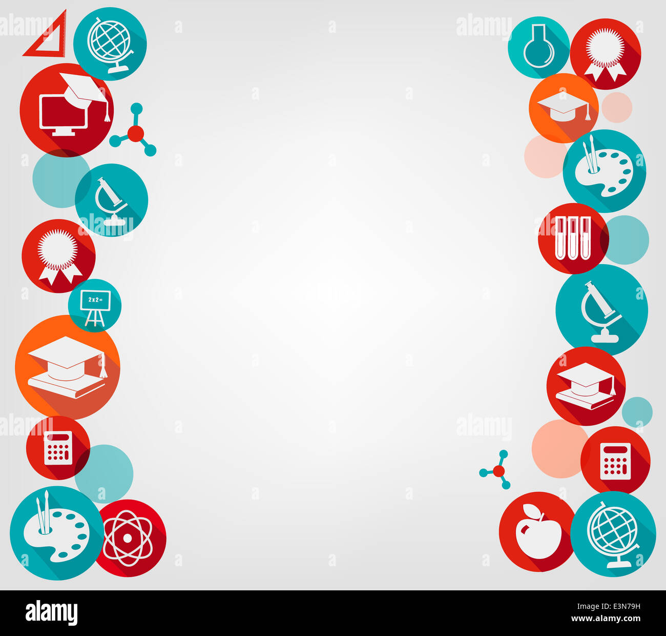 Education background with colorful icons. Vector Stock Photo - Alamy