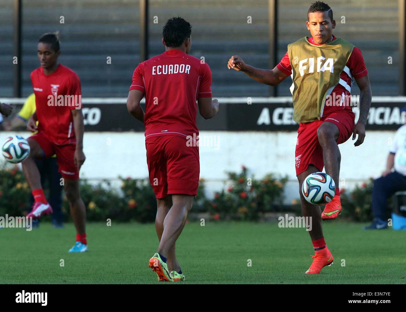 Rio De Janeiro, Brazil. 24th June, 2014. Players of Ecuador's national ...