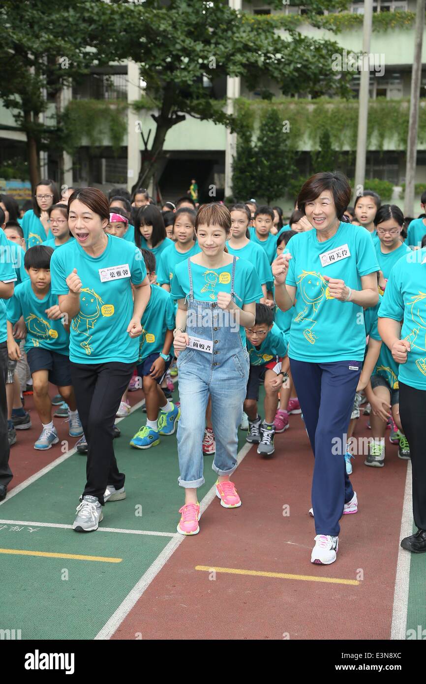 Taipei. 25th June, 2014. Actress Jian Manshu attends a public activity ...