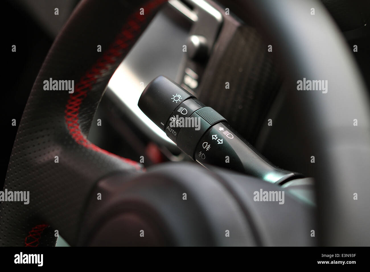 Modern vehicle control switches and equipment Stock Photo - Alamy