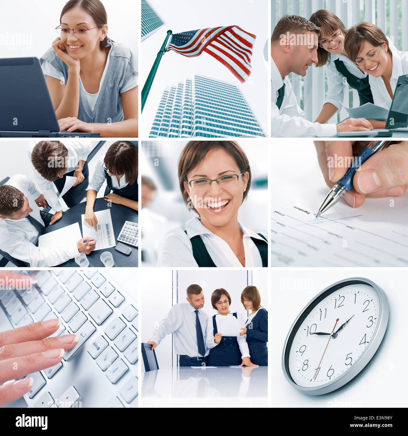 business theme collage composed of different images Stock Photo - Alamy