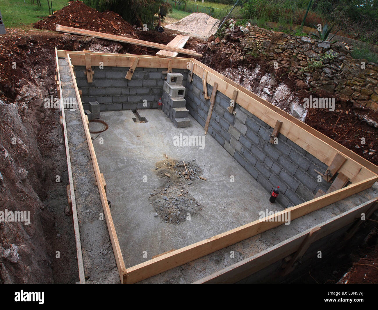 A Swimming Pool under construction Stock Photo - Alamy