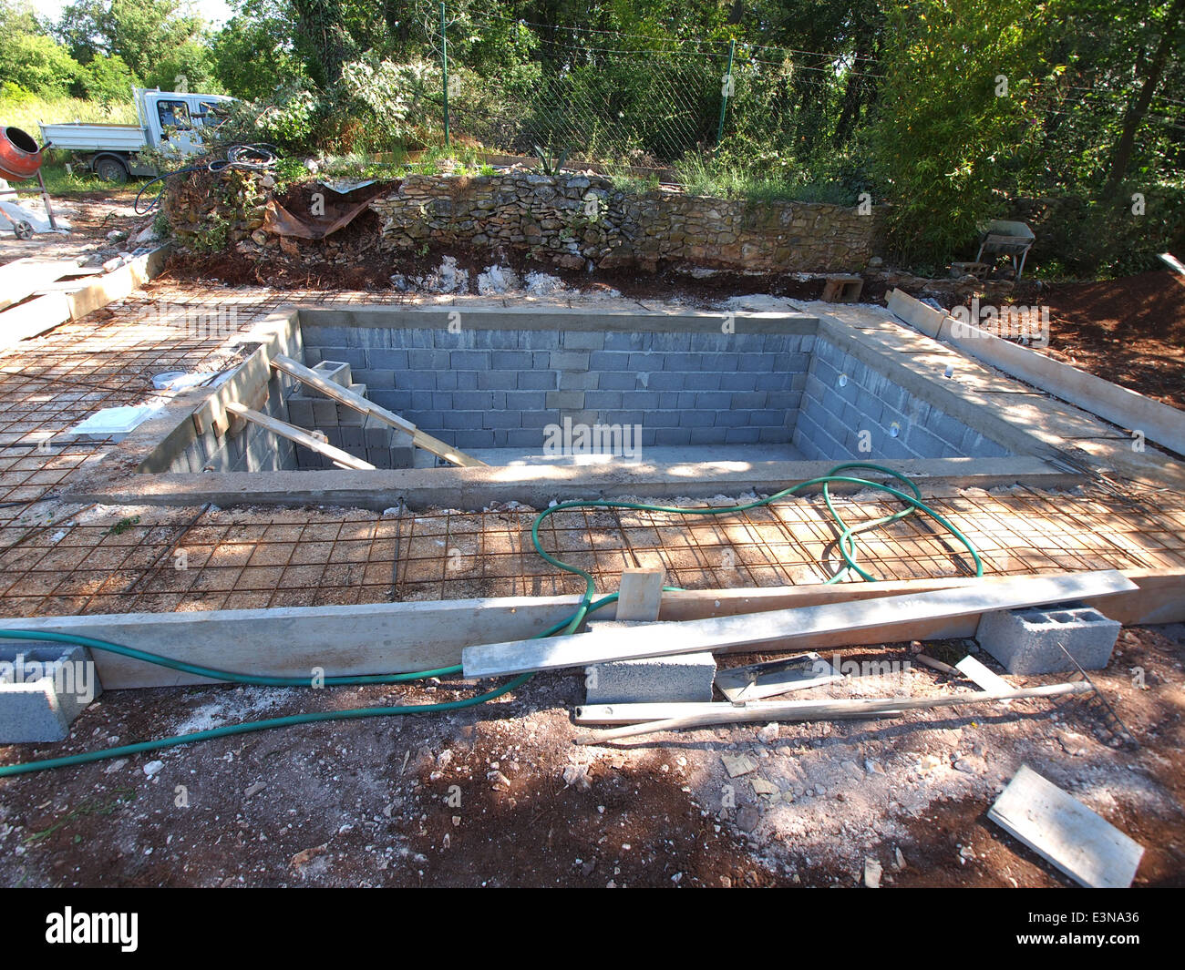 A Swimming Pool under construction Stock Photo - Alamy