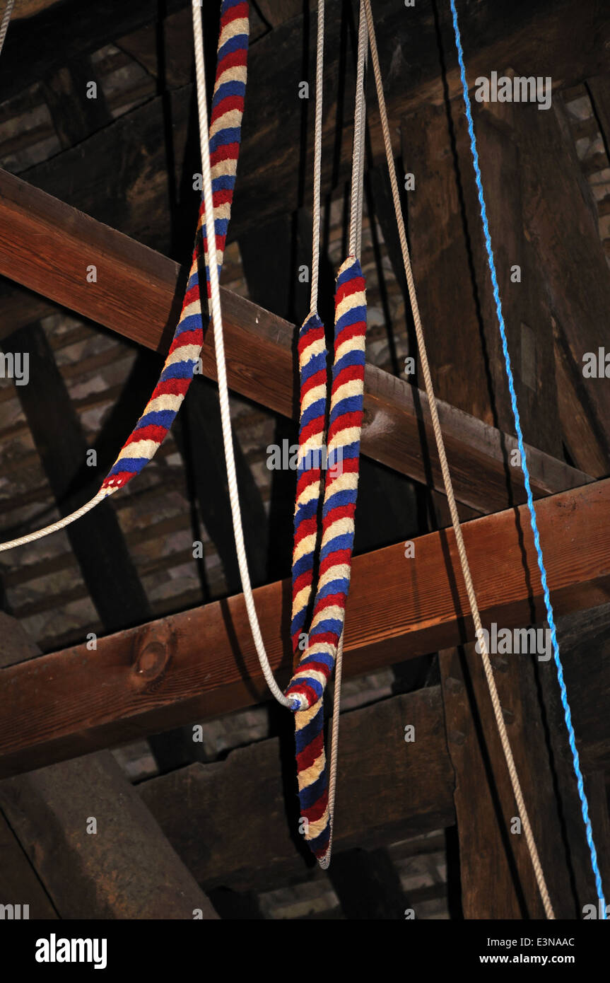 Church bell ropes ringing hi-res stock photography and images - Alamy