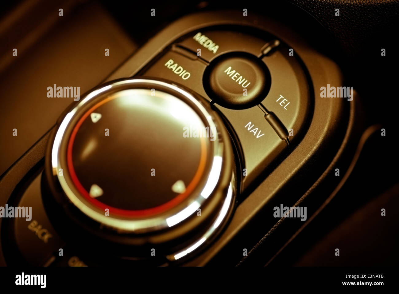 Detail of some black buttons in a car Stock Photo - Alamy