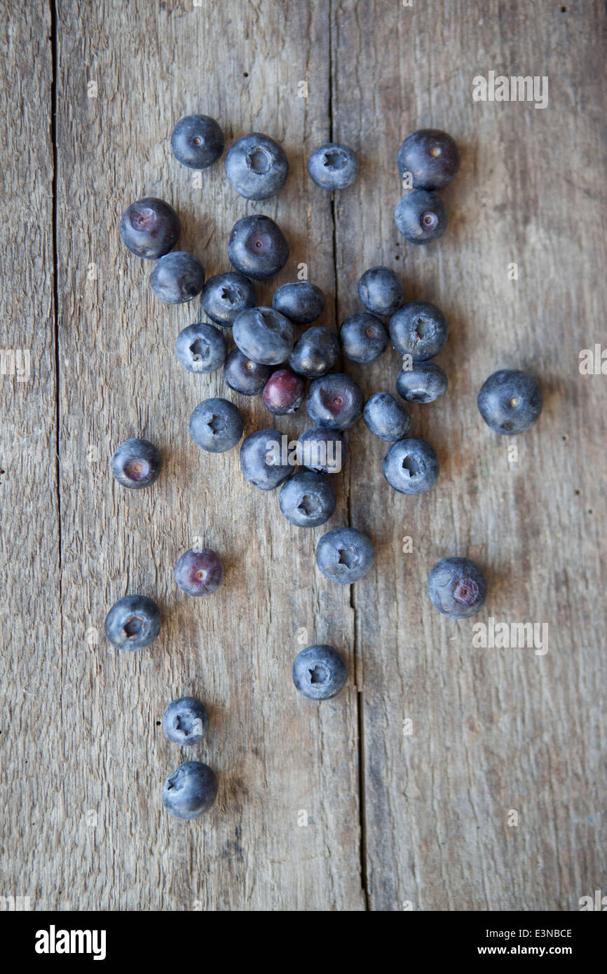 Close-up of blueberries on table Stock Photo - Alamy