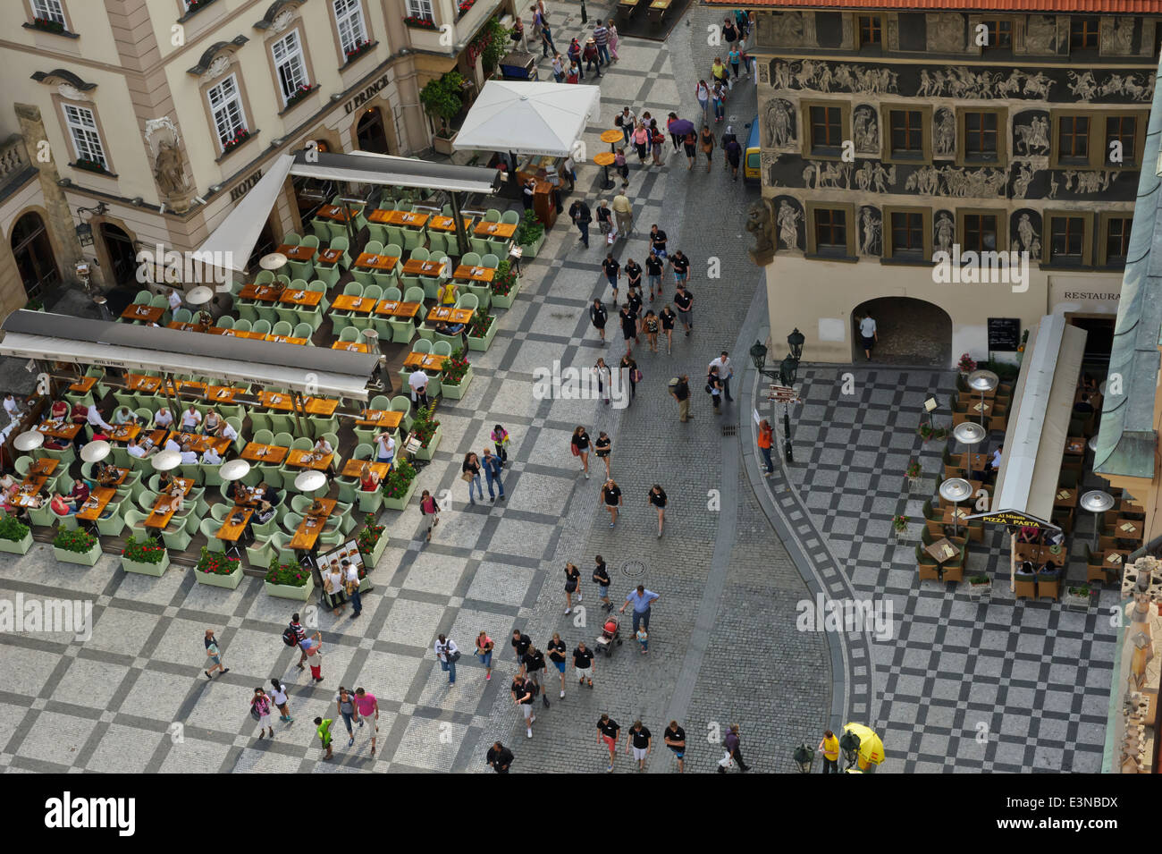 Panoramic view of the Old Town Square from the Astronomical Tower ...