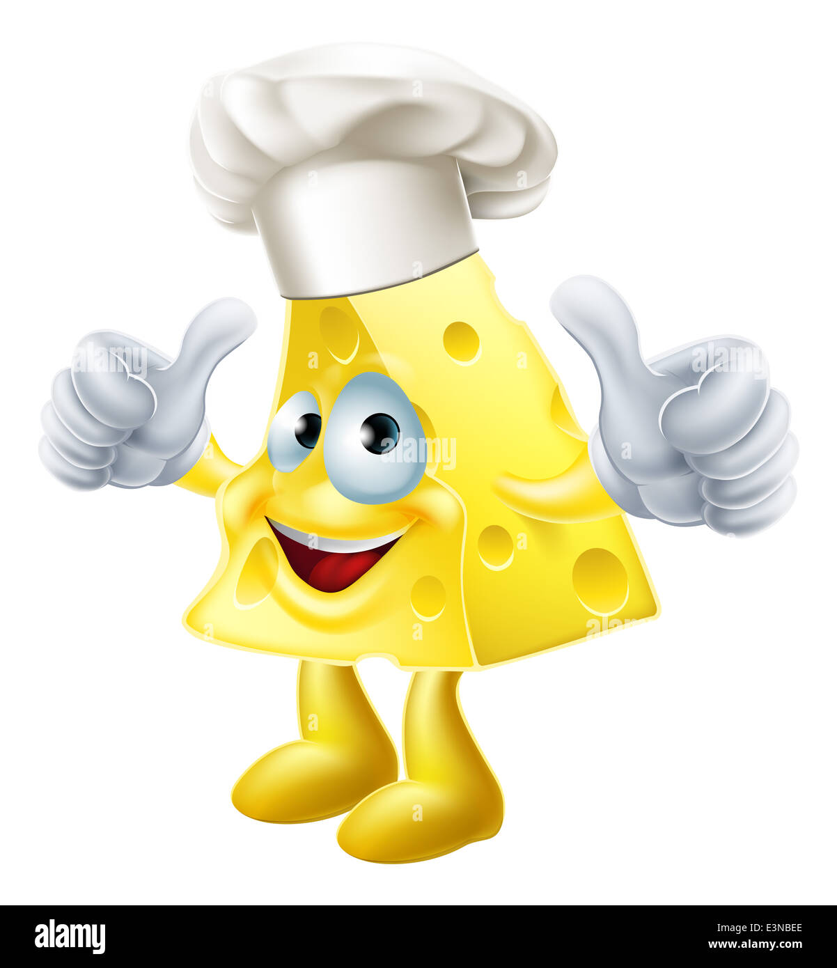 An illustration of a cheese chef character with chefs hat giving a ...