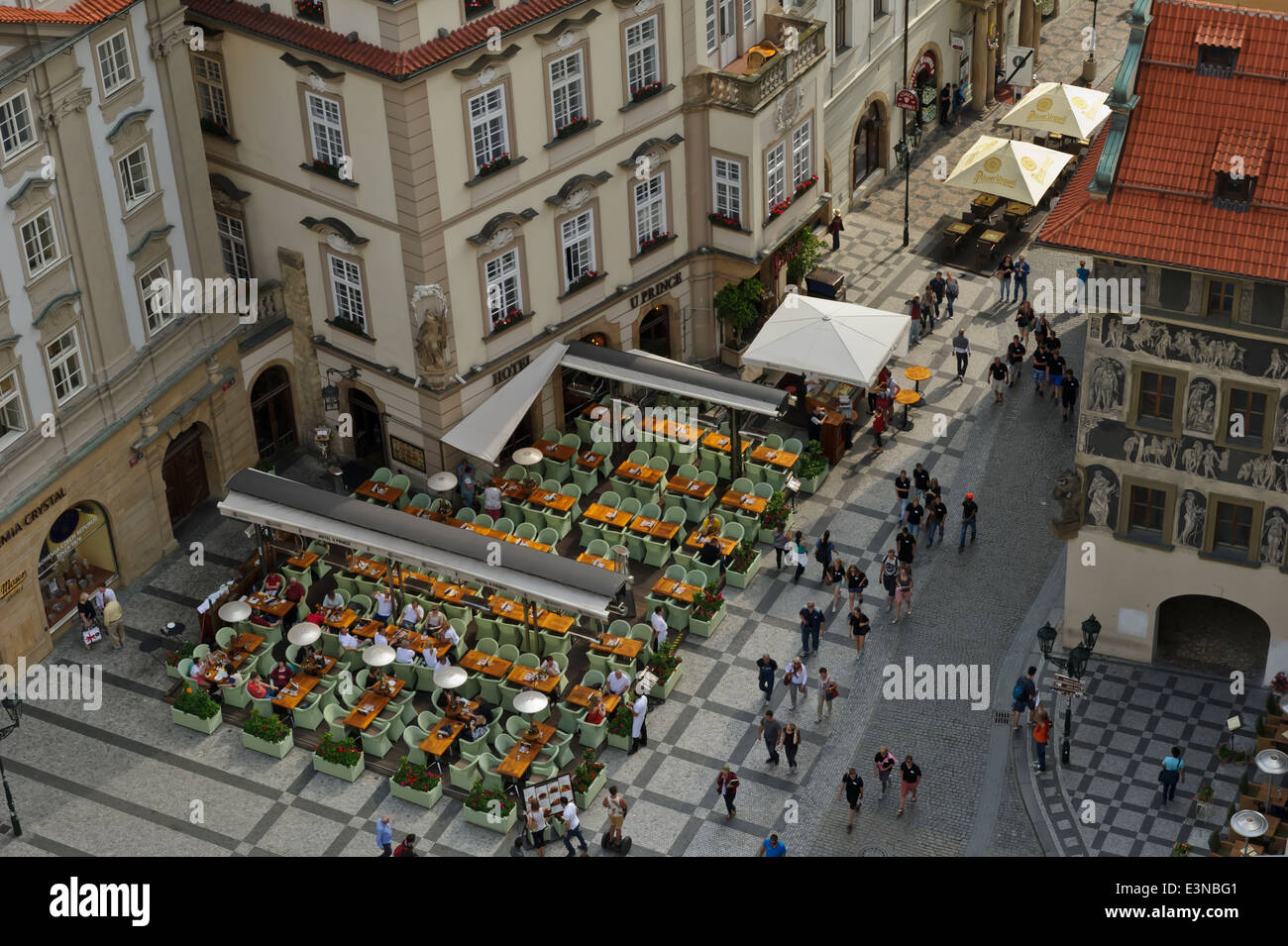 Panoramic view of the Old Town Square from the Astronomical Tower ...