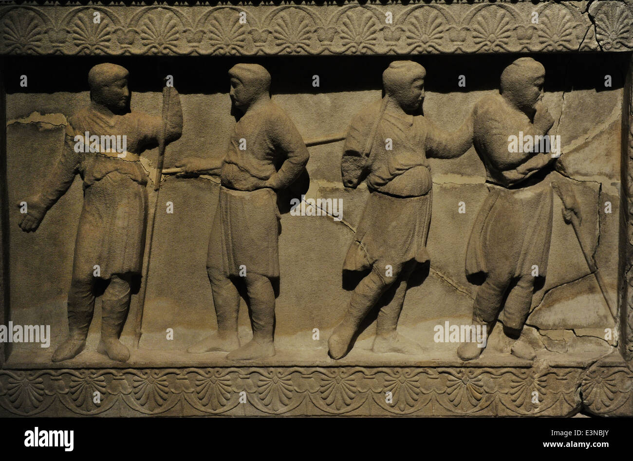 Lycian Sarcophagus. 5th century BC. Detail. Paros marble. Royal ...