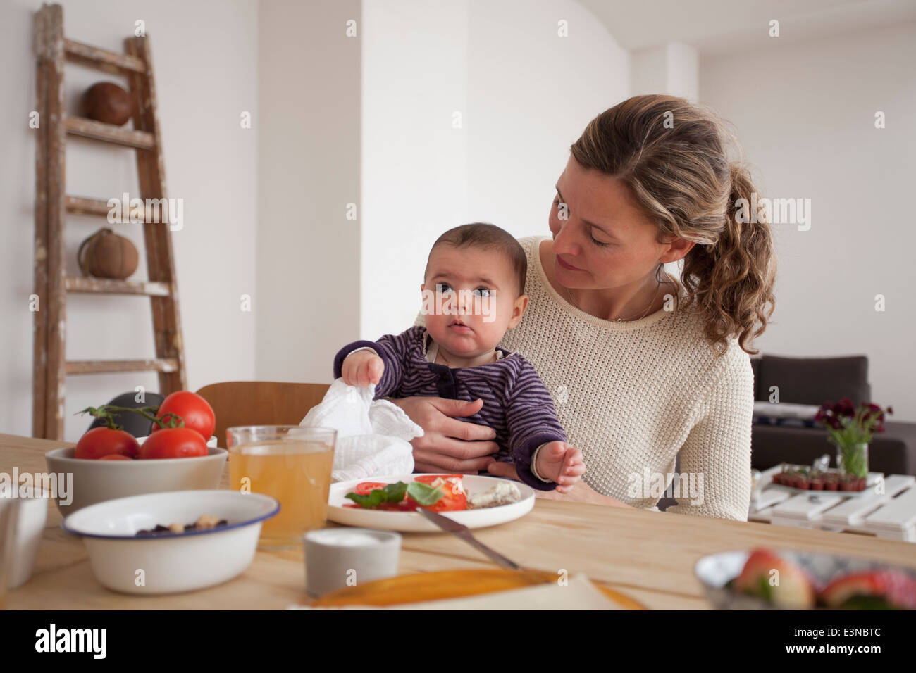 Baby family table hi-res stock photography and images - Alamy