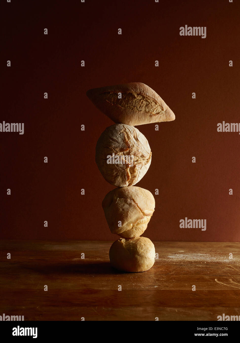 Four breads on table hi-res stock photography and images - Alamy
