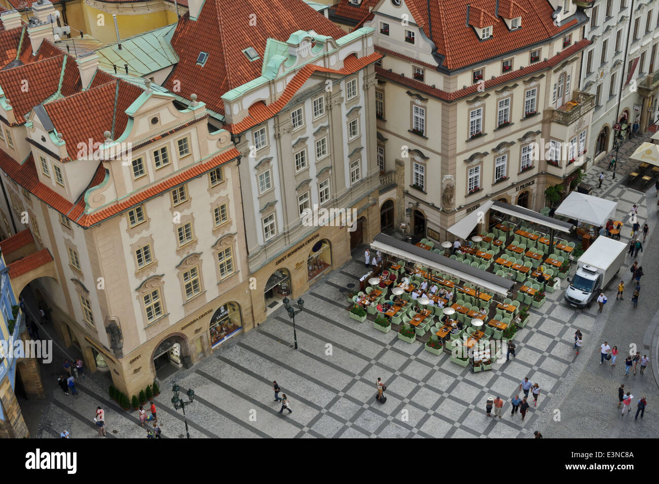 Panoramic view of the Old Town Square from the Astronomical Tower ...