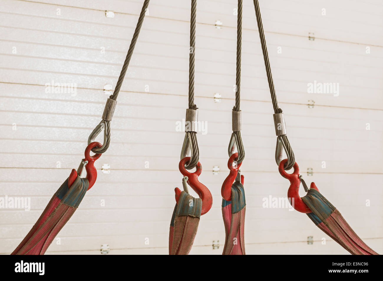 Close-up of pulleys and ropes against wooden wall Stock Photo - Alamy