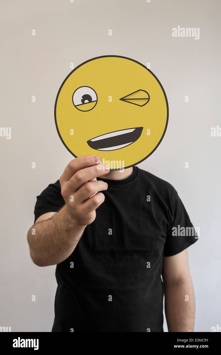 Winking emoticon hi-res stock photography and images - Alamy