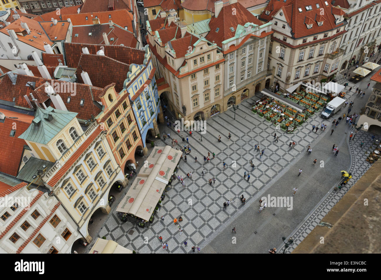 Panoramic view of the Old Town Square from the Astronomical Tower ...
