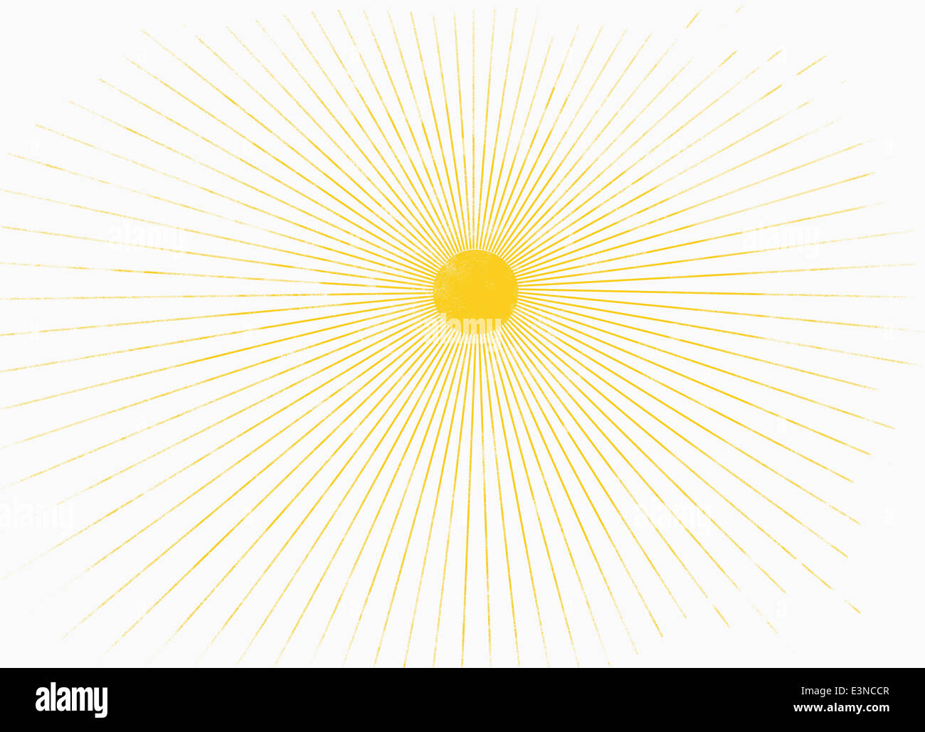 Illustrative image of sun shining against white background Stock Photo ...